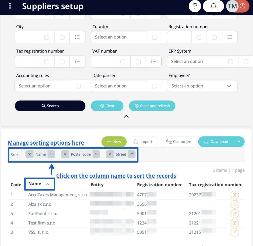 Suppliers and Banking Details Setup | Flowis